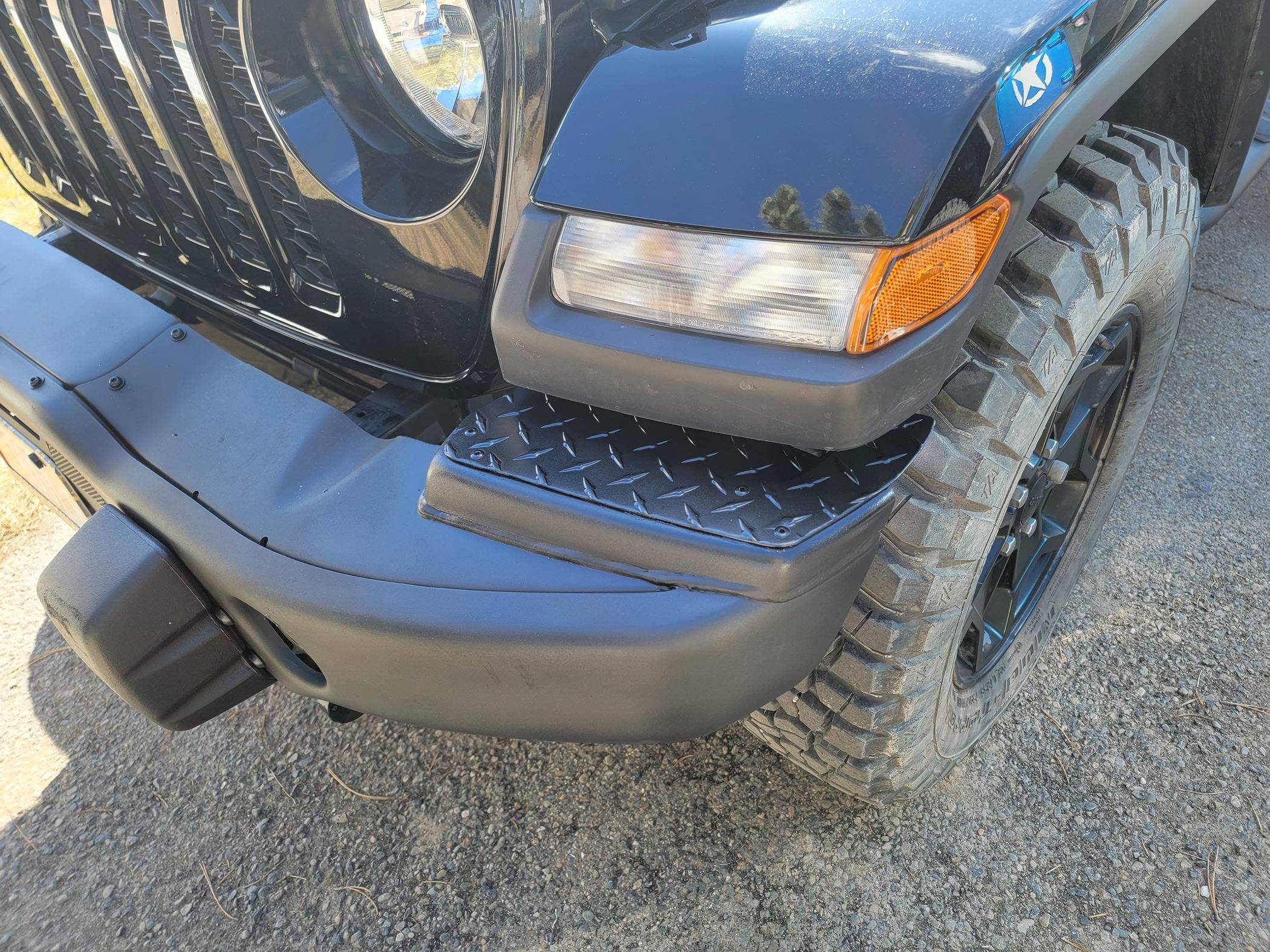 Our new 23 sport s Willys. AEV JK bumper with it's skid plate, frame ...