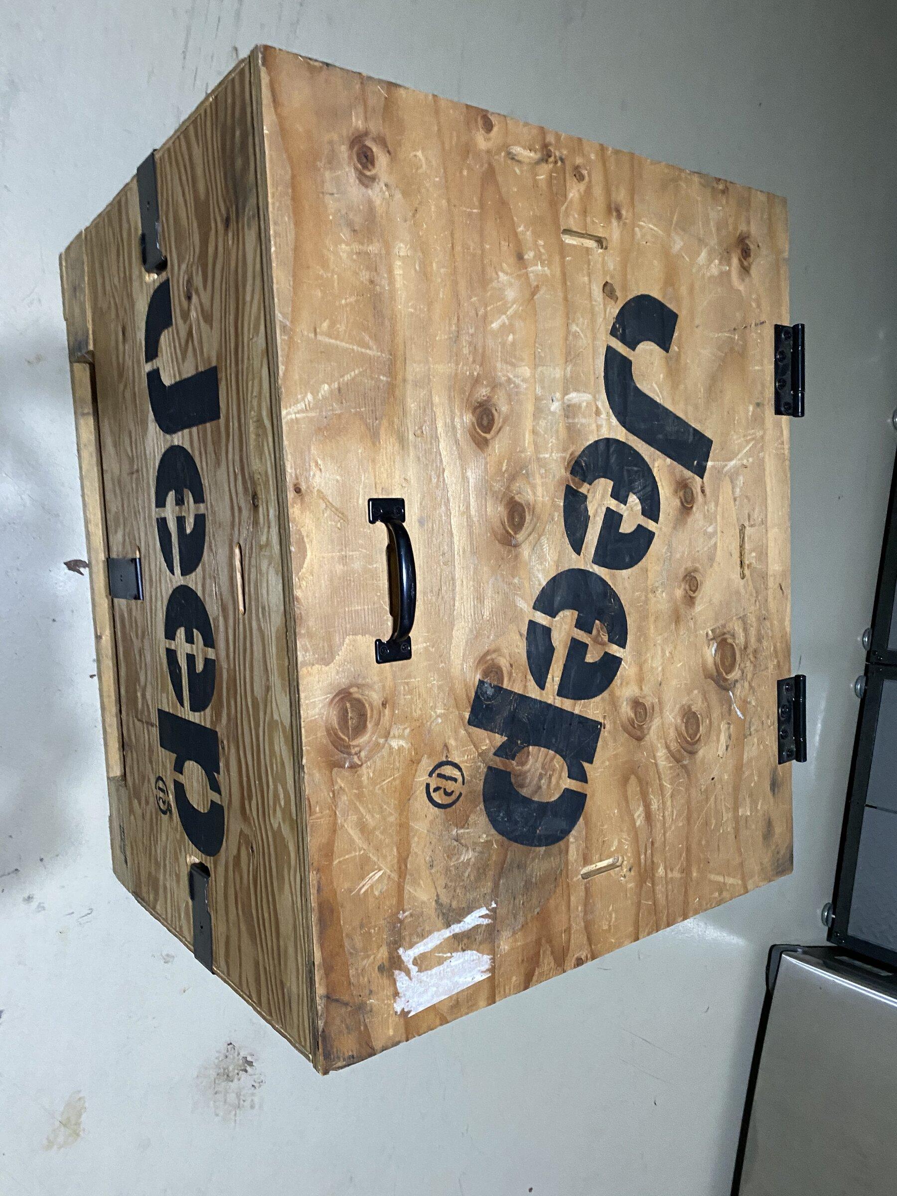 Given away - Mopar Lift Wooden Crate Converted into Storage | Jeep ...