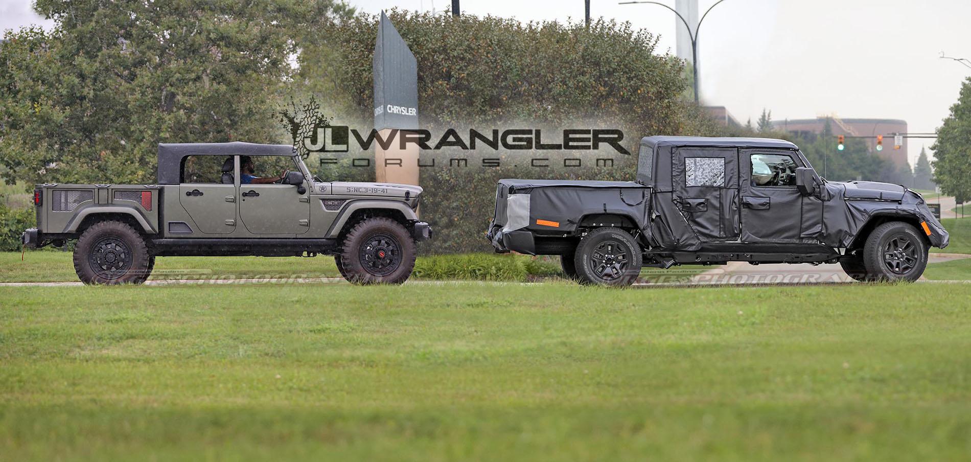 First 2020 Jeep Gladiator Pickup (JT Wrangler) Video! Testing With Crew ...