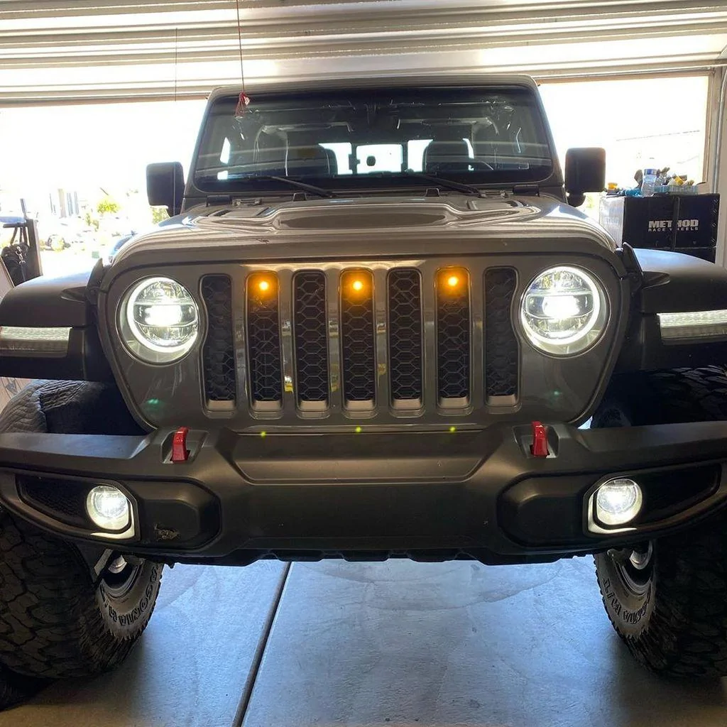 ⚡️ NEW: Pre-Runner Style LED Grill Light Kit for JT | Jeep Gladiator ...