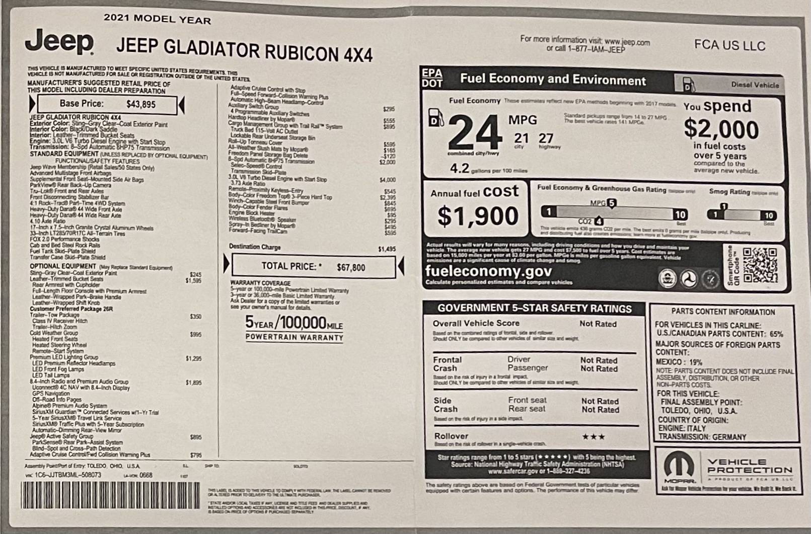 Massachusetts - 2021 JTRD- Part Out | Jeep Gladiator Forum ...