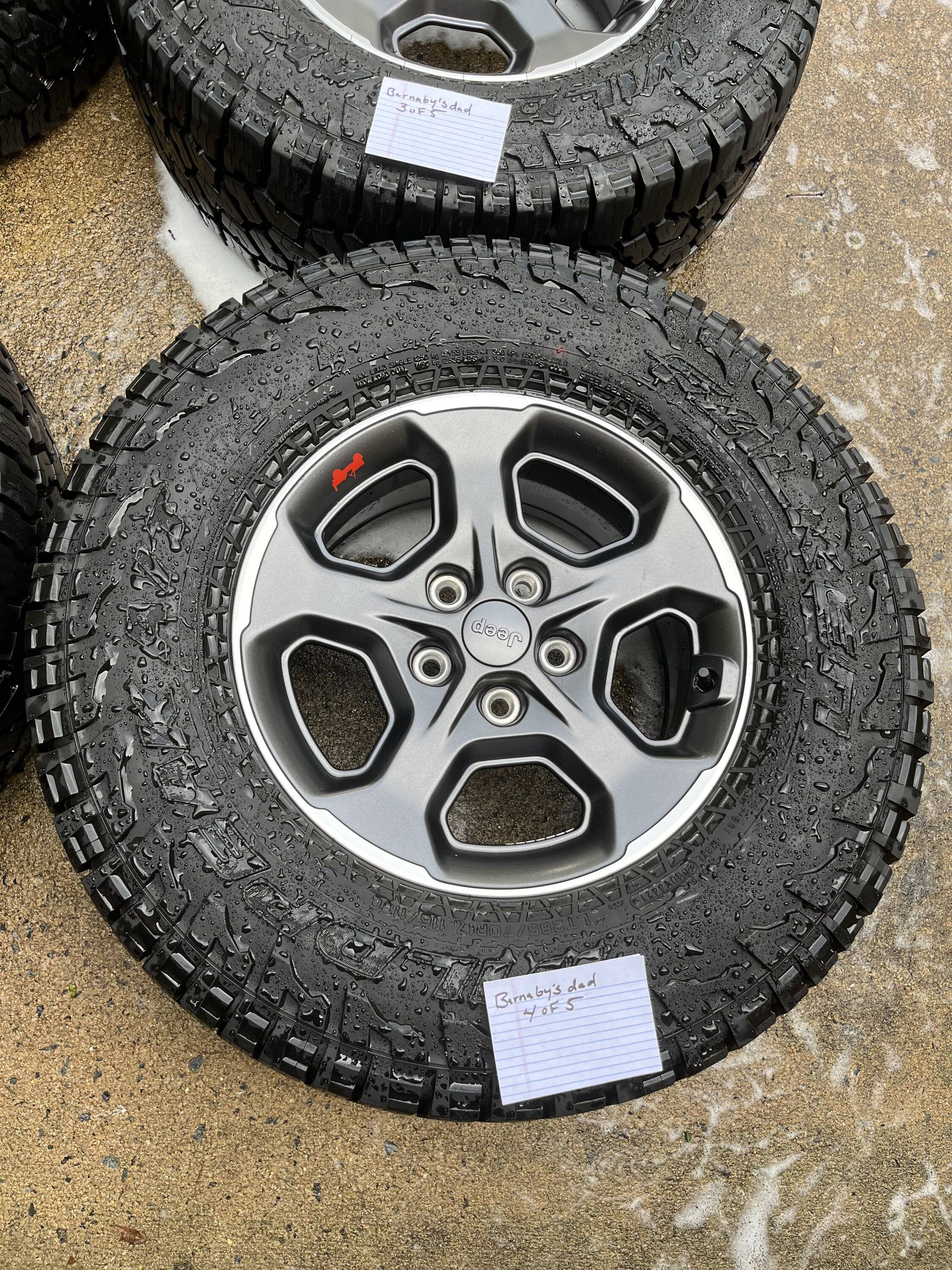 Virginia - 2022 Rubicon Wheels & Tires (5) w/ TPMS | Jeep Gladiator (JT ...