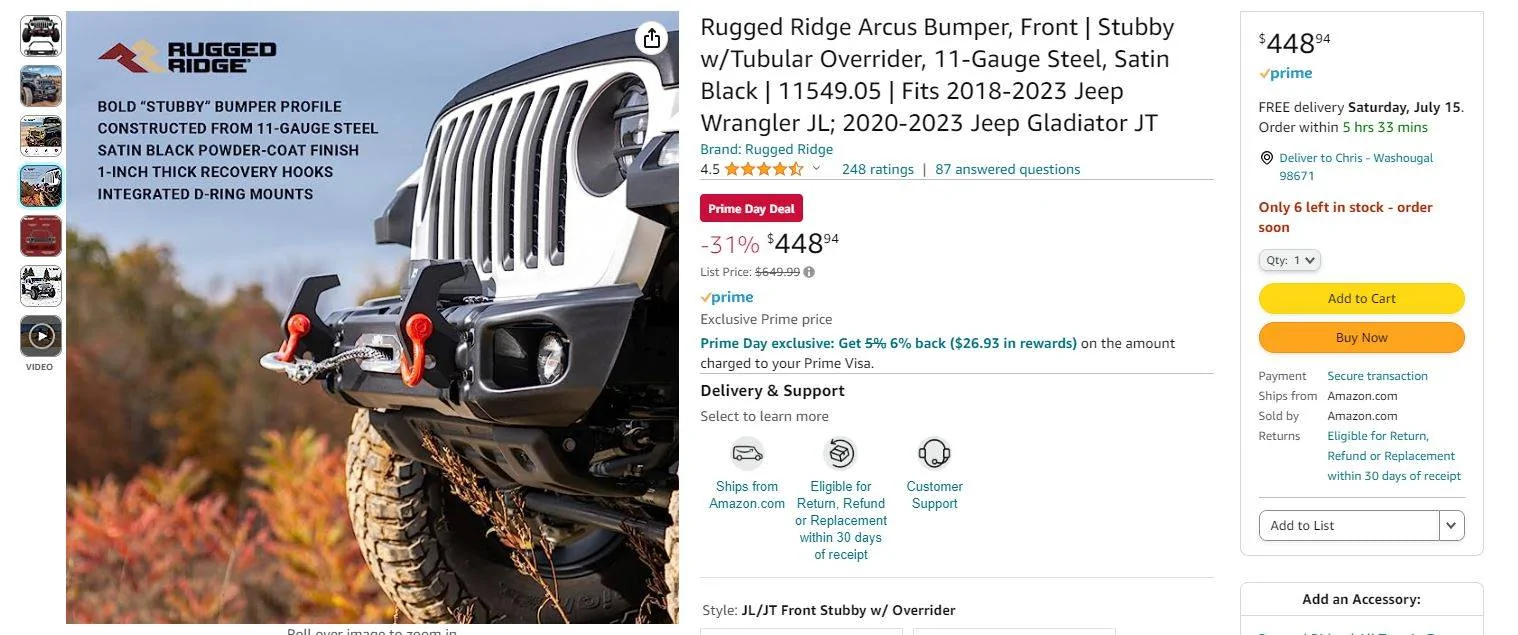 What are you buying for your Gladiator for prime day | Page 3 | Jeep ...