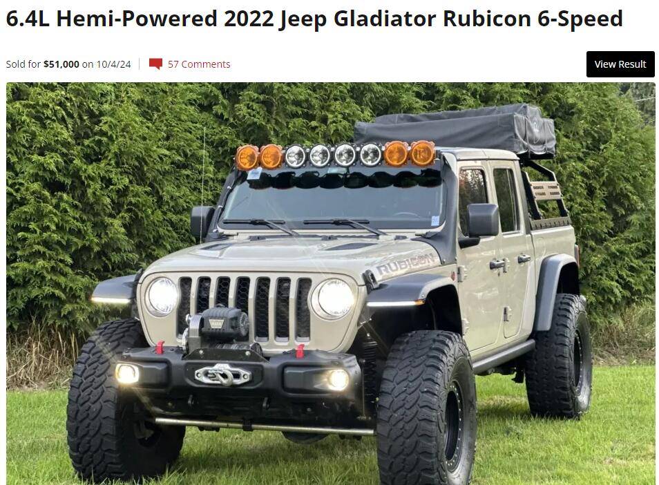 392 Rubicon for sale on BaT | Jeep Gladiator (JT) News, Forum ...