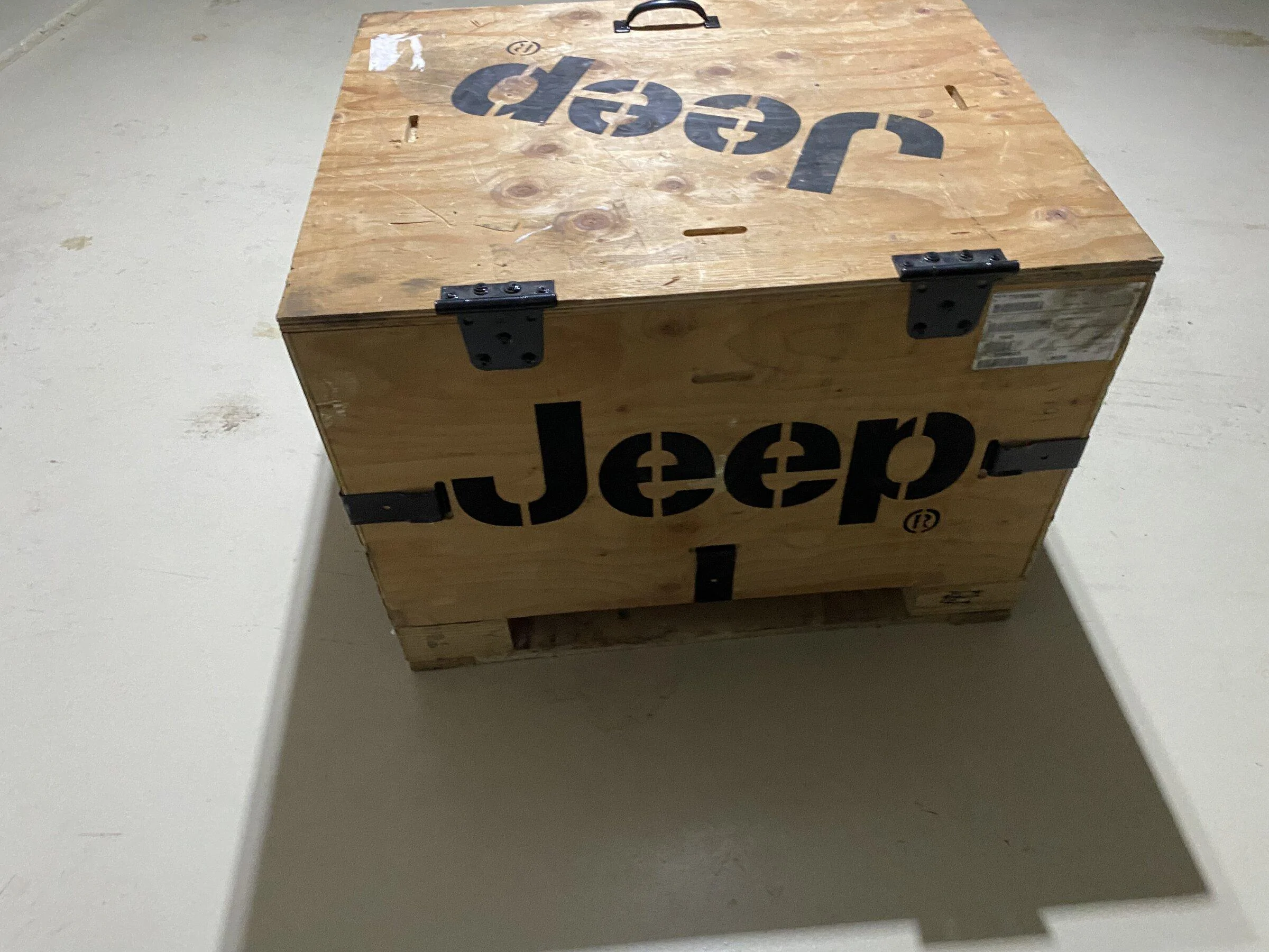 Given away - Mopar Lift Wooden Crate Converted into Storage | Jeep ...