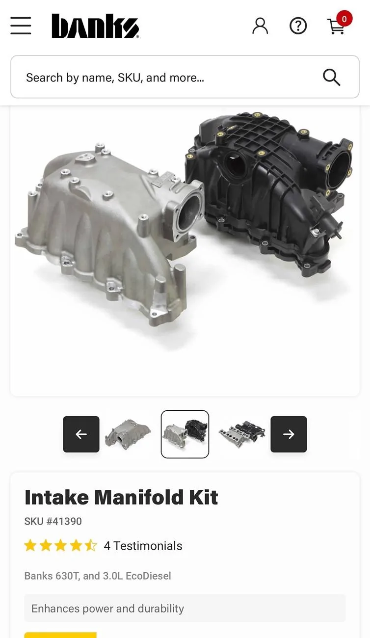 Banks Intake Manifold Kit 41390 on 3rd gen Ecodiesel Gladiator. | Jeep ...
