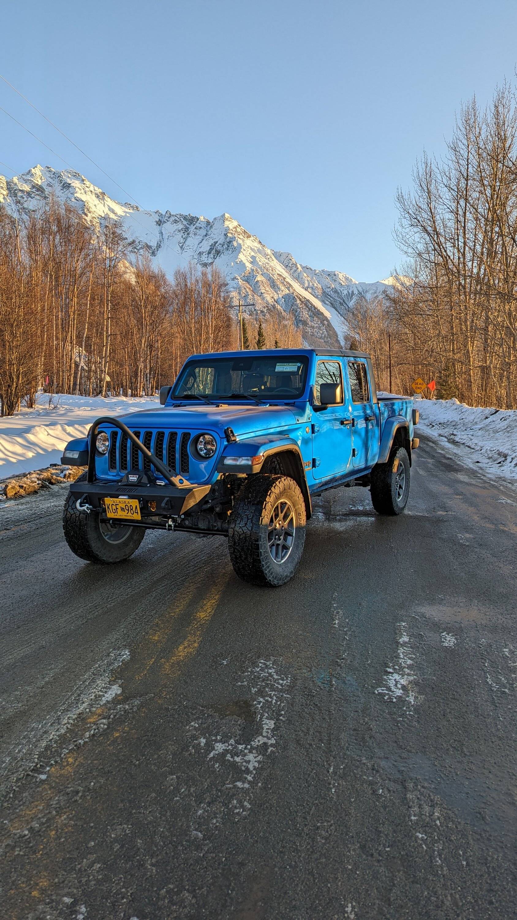 Alaska Daily Drivers: Hydro Blue 80A and Bright White JTR | Jeep ...