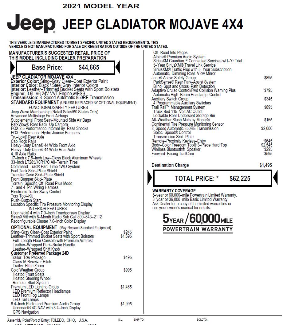 Add factory remote start ‘22 Mojave? | Page 3 | Jeep Gladiator (JT ...