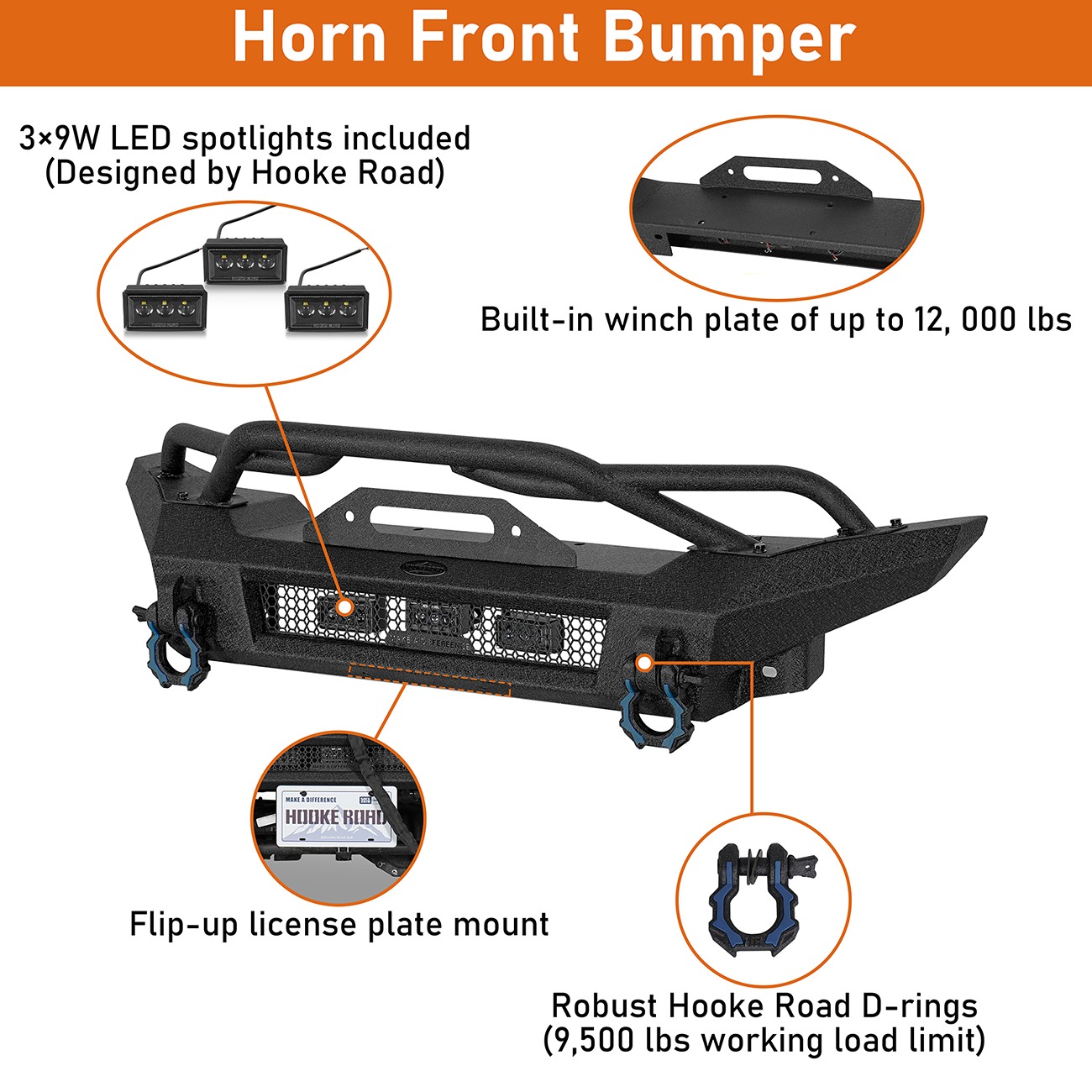 New Arrival! Stubby Bumper with Bull Bar & Winch Plate $299.99 | Jeep ...